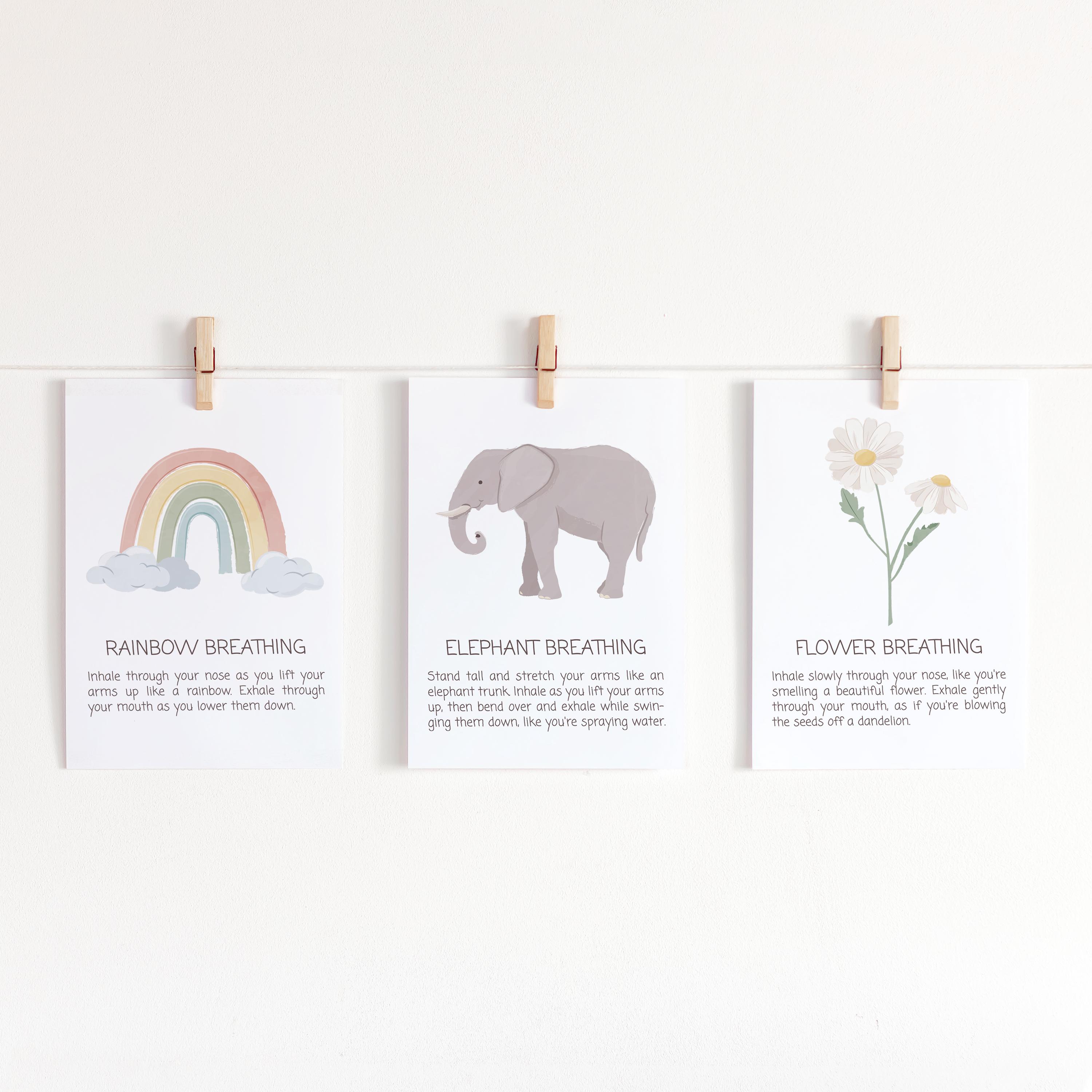 Mindfulness Breathing Cards for Kids: Calm Down Corner (digital ...