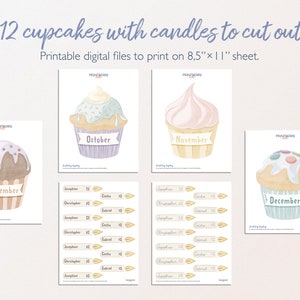 Cupcake Classroom Birthday Display: Printable Bulletin Board Kit ...