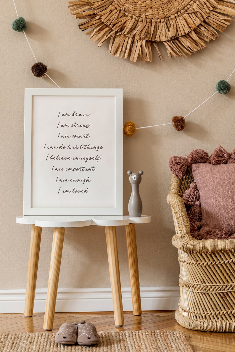 Affirmations Wall Art for Kids Kid Affirmations Educational - Etsy