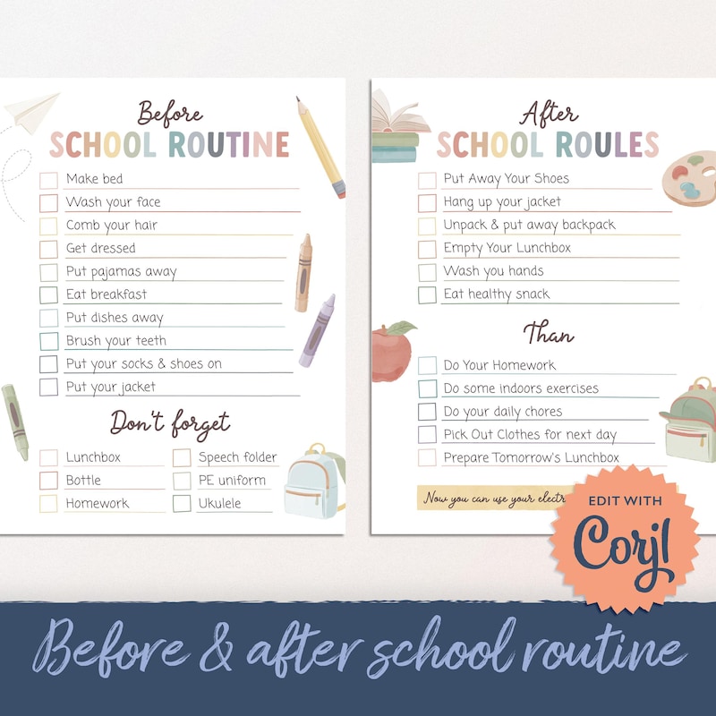 Routine Chart - Etsy