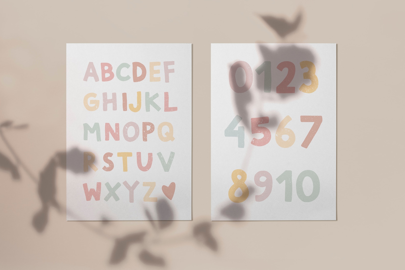 Abc Poster Alphabet Poster Playroom Wall Art Pastel - Etsy