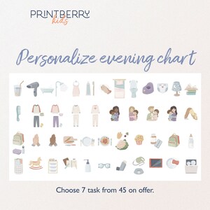 Editable Evening Routine Chart, Planning Toddler Bedtime Routine, Flip ...