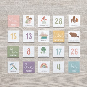Kids Perpetual Calendar Set: Editable Classroom Bulletin Board (digital ...