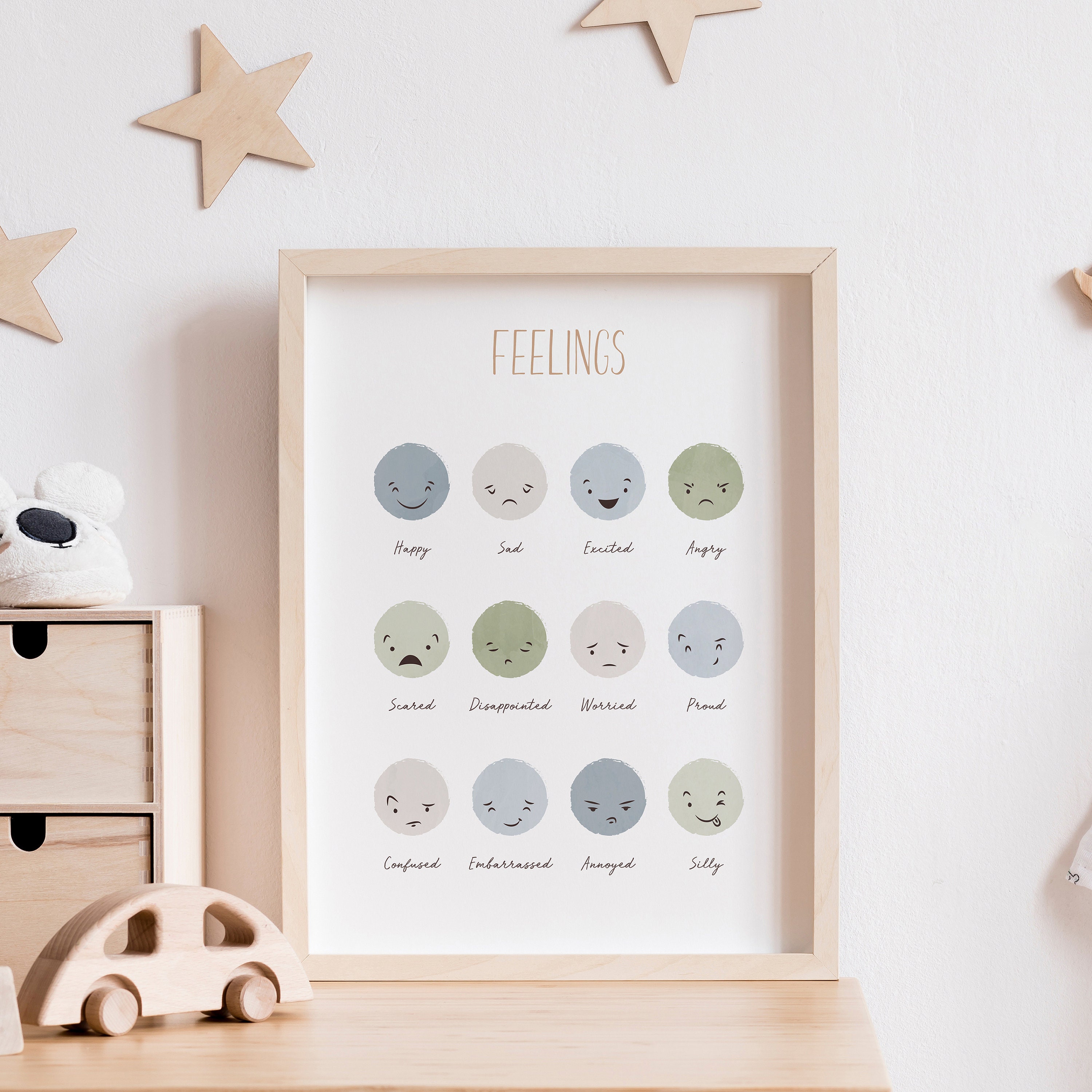 Art & Collectibles Feelings Poster Feelings Print Nursery Wall Art ...