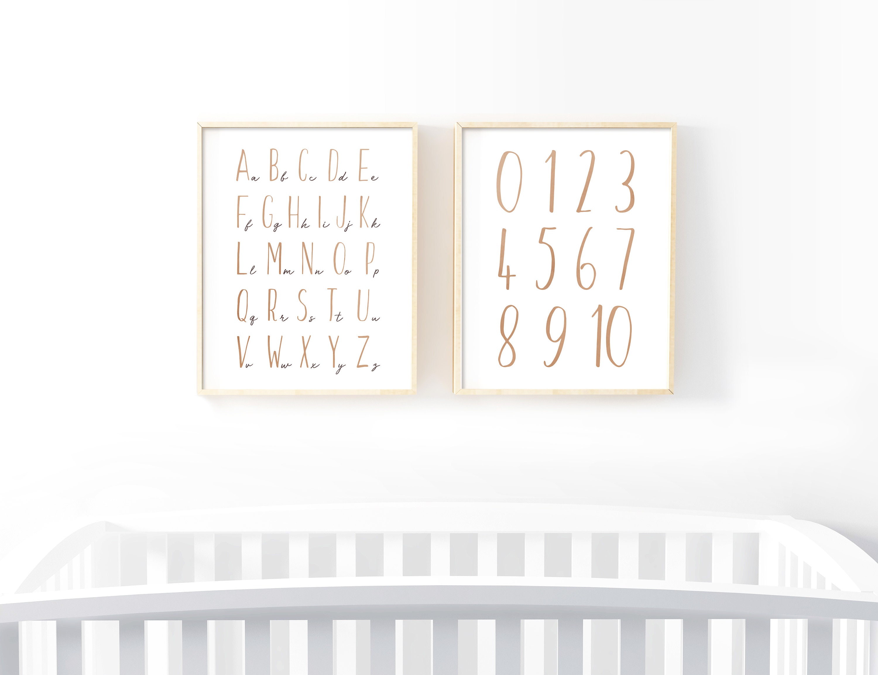 Alphabet & Numbers Poster Set: Playroom Wall Art (digital Download) - Etsy
