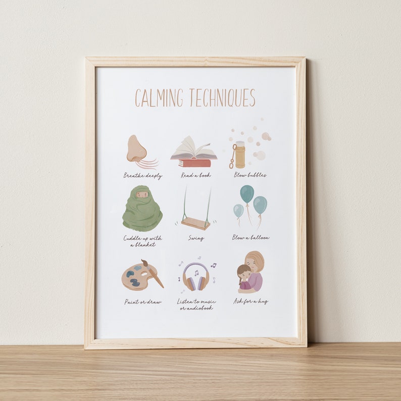 Calming Strategies Feelings Poster Educational Posters | Etsy