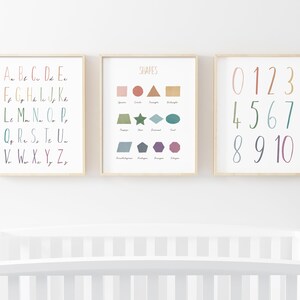 Rainbow Colors Alphabet Poster, Educational Posters, ABC Poster ...