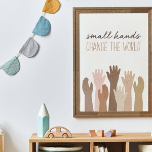 Small Hands Change the World, Educational Posters, Kids Room Decor ...