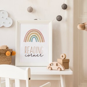 Reading Corner, Kids Room Decor, Educational Posters, Preschool Poster ...