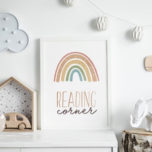 Reading Corner, Kids Room Decor, Educational Posters, Preschool Poster ...