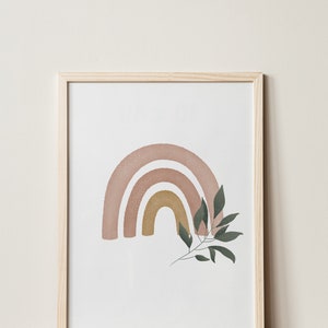 Set of 6 Boho Prints, Gallery Wall Set, Planet Print, Boho Rainbow ...