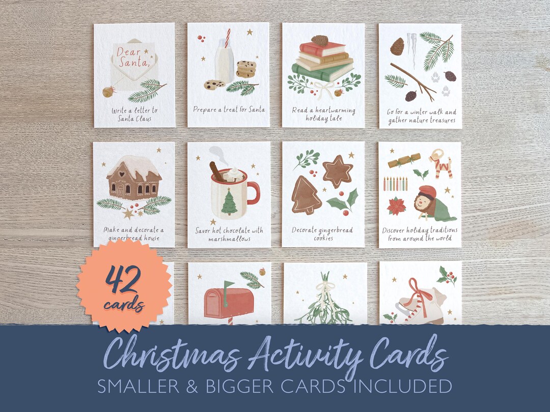 Editable Advent Calendar Activity Cards, Christmas Countdown, Kids ...