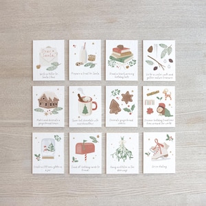 35 Advent Calendar Activity Cards, Christmas Countdown, Kids Advent ...