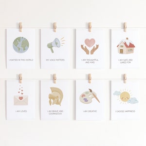 EDITABLE Affirmation Cards Printable Flashcards for Kids, Self Care ...