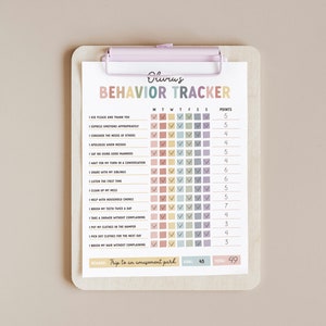 Editable Kids Behavior Chart, Custom Reward Chart Template, Good ...