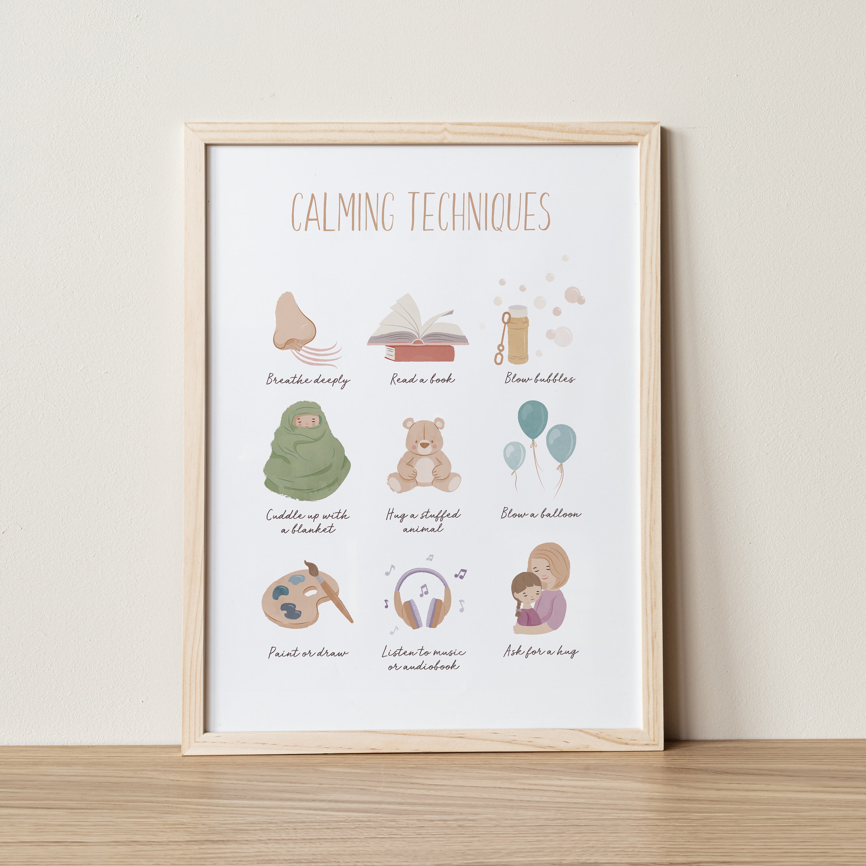 Calming Corner Wall Art: Affirmations & Strategies (digital Download ...