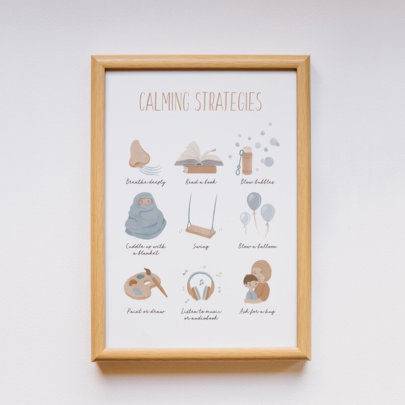 Calming Strategies Feelings Poster Educational Posters - Etsy