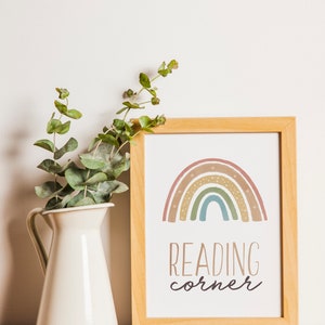 Reading Corner, Kids Room Decor, Educational Posters, Preschool Poster ...