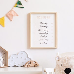 Days of the Week Printable, Educational Posters, Preschool Poster ...