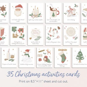 35 Advent Calendar Activity Cards, Christmas Countdown, Kids Advent ...