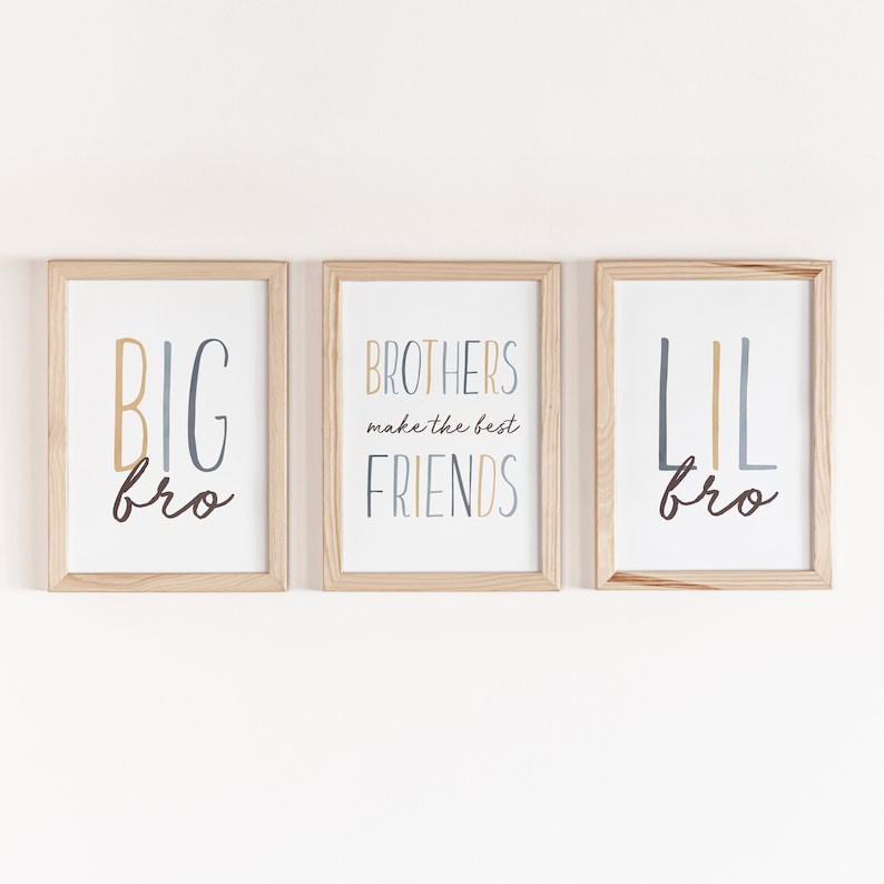 Brothers Make The Best Friends Brothers Wall Art 3 Piece | Etsy