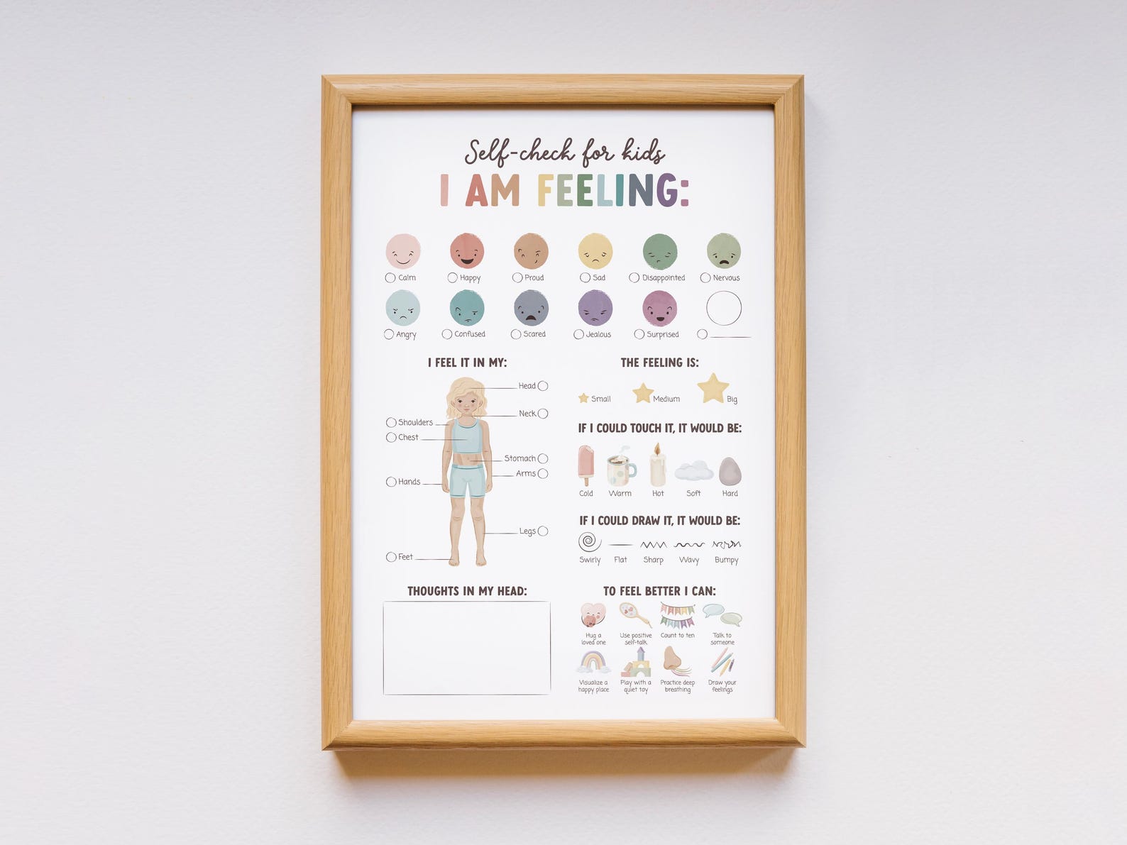 Feelings Check-in Worksheet for Kids: SEL Therapy Printable (digital ...