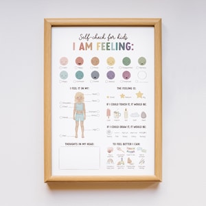 Feelings Check-in Worksheet for Kids: SEL Therapy Printable (digital ...
