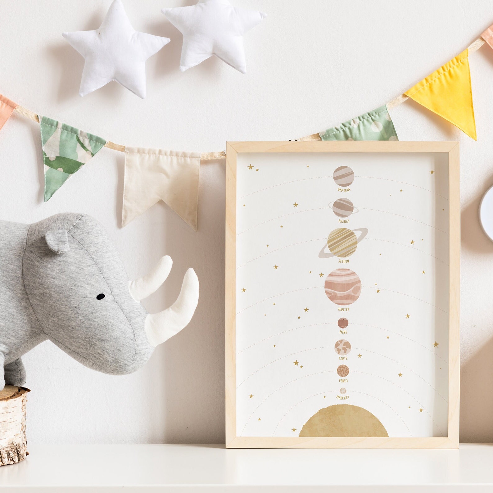 Solar System Boho Print Space Poster Astronomy Science - Etsy