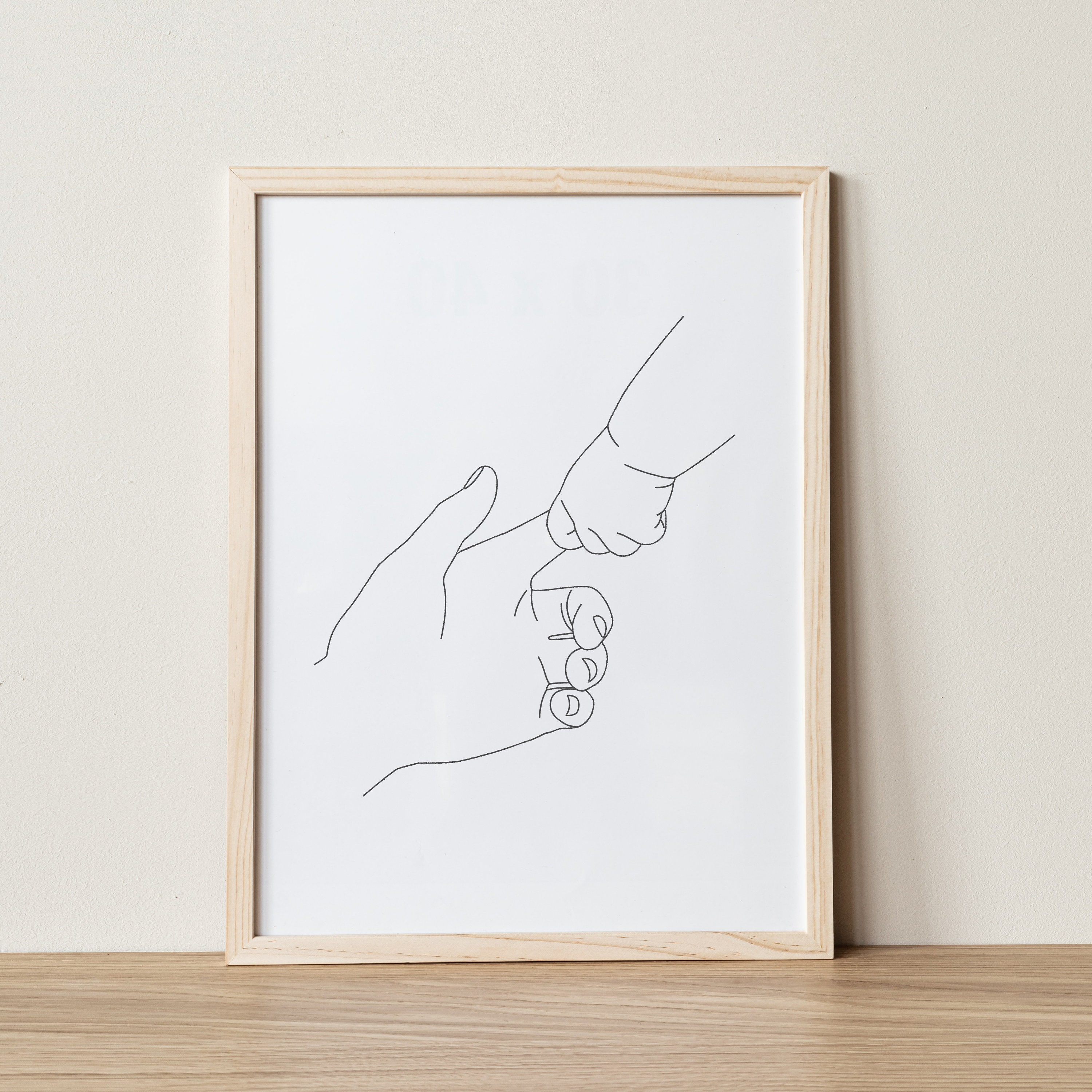Mother And Child Holding Hands Drawing