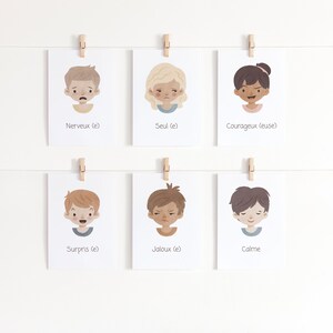 French Flashcards, Emotion Flashcards, Feelings Flash Cards, Montessori ...