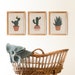Boho Cactus Print, Nursery Botanical Print Set, Succulent Prints, 3 ...