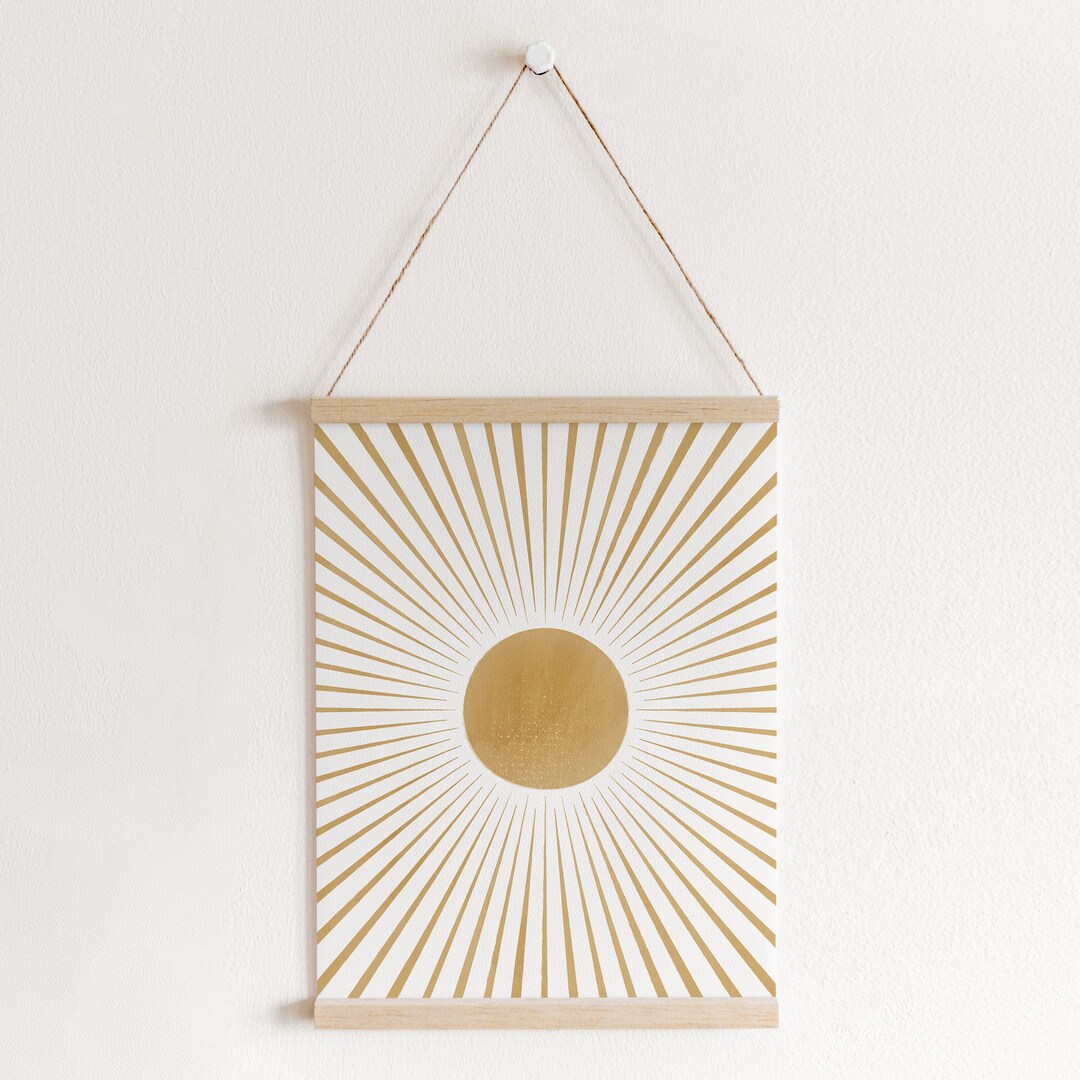 Boho Rising Sun Print: Mid Century Modern Sunshine Art (digital ...