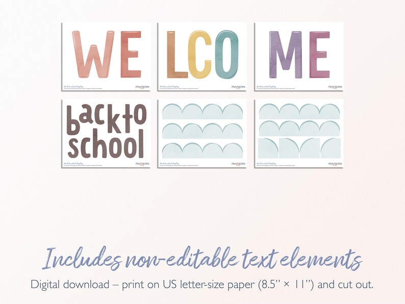 Pastel Back to School Bulletin Board Kit: Printable Classroom Decor ...