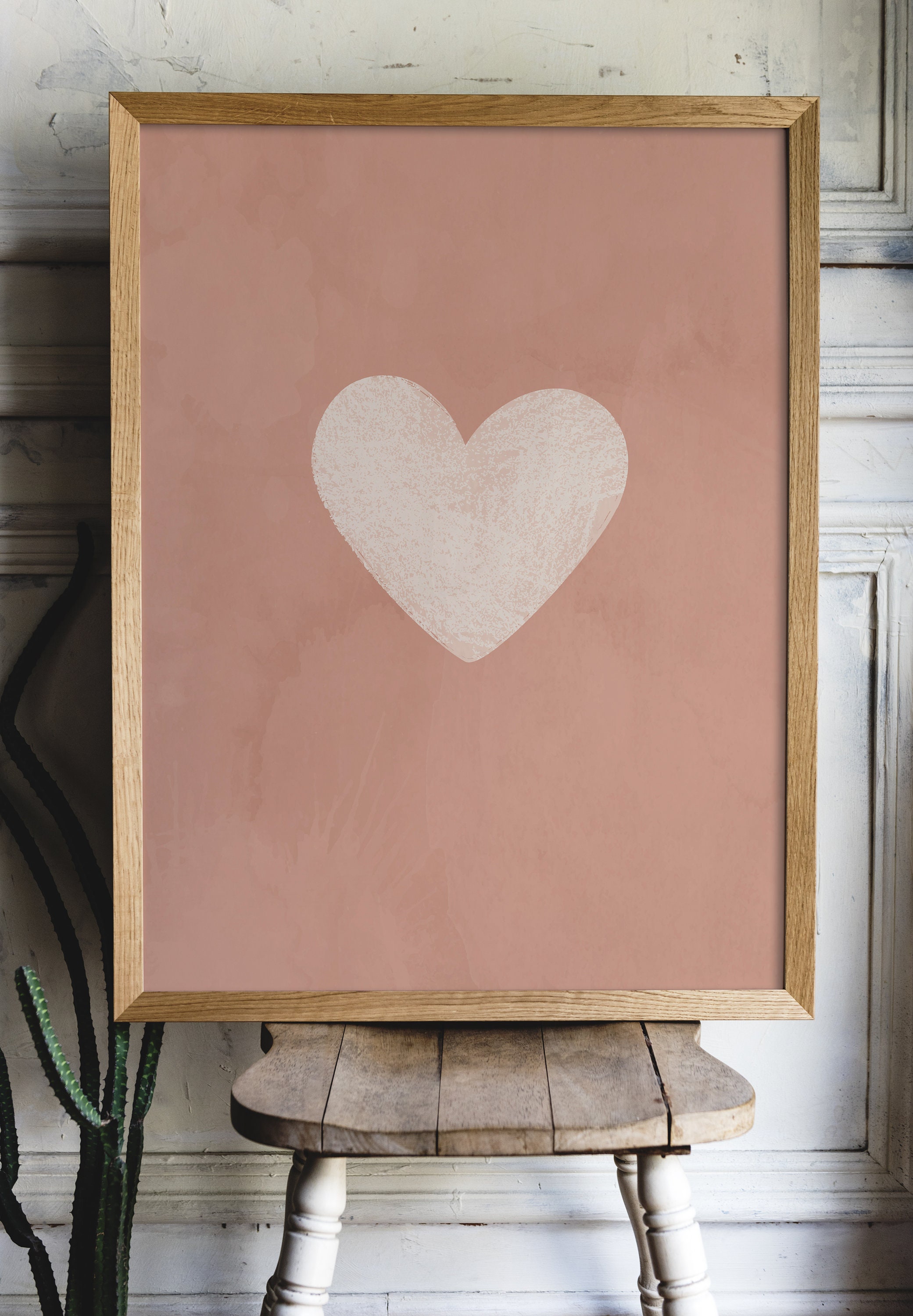 Heart Print Abstract Shapes Print Mid Century Modern | Etsy