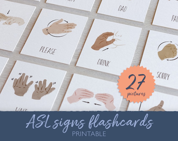 Basic Sign Language Board Digital Download Etsy