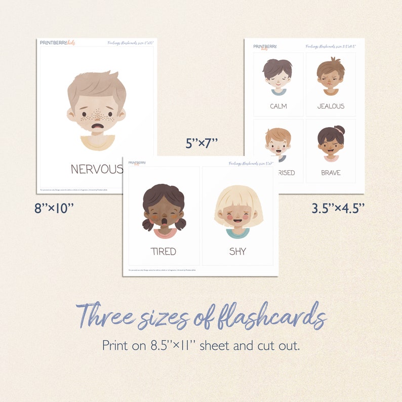 Editable Emotion Flashcards Feelings Flash Cards Montessori - Etsy