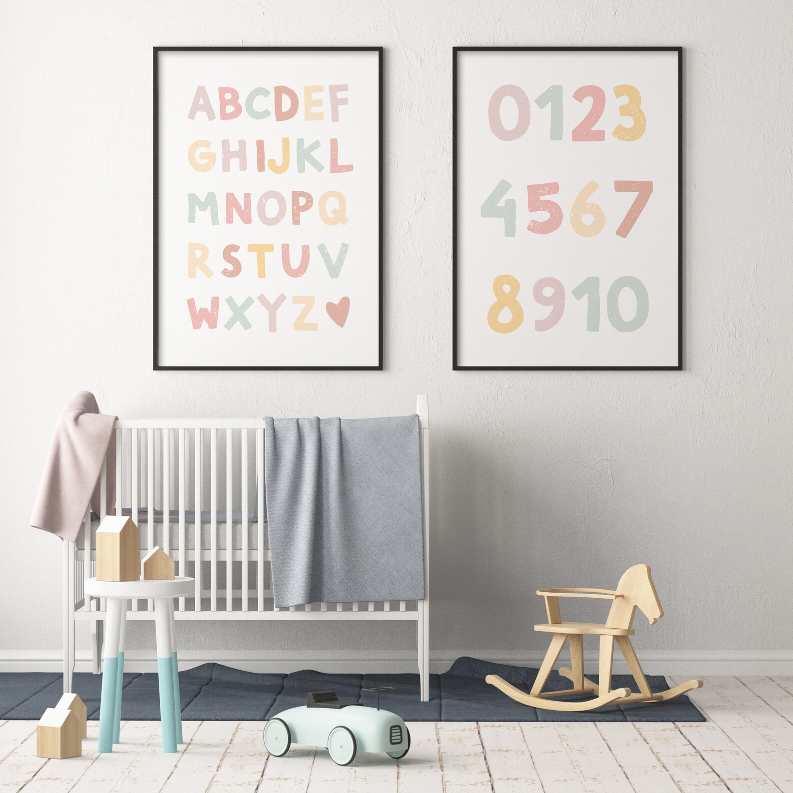 Abc Poster Alphabet Poster Playroom Wall Art Pastel - Etsy