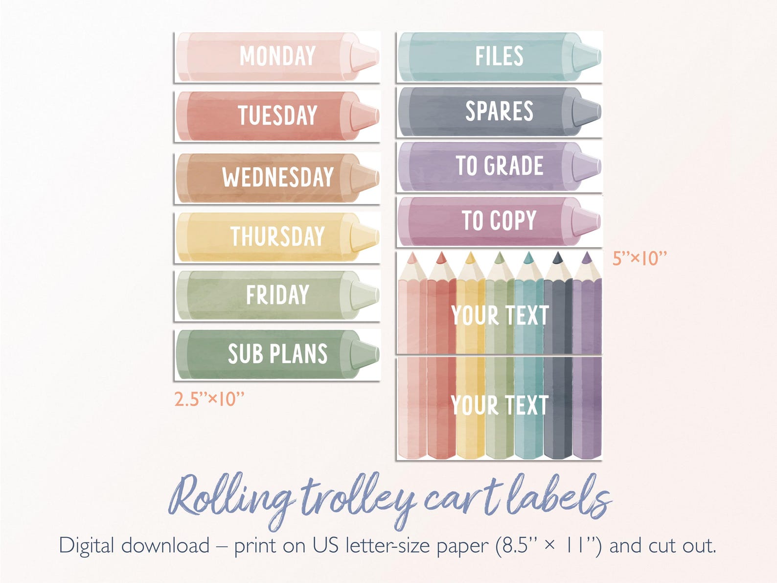 Editable Rainbow Classroom Labels: Teacher Toolbox Organizer (digital ...
