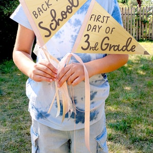 First & Last Day of School Flags, First Day of 1st Grade Prop Pennant ...