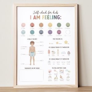 Feelings Check-in Worksheet for Kids: SEL Coping Skills (digital ...
