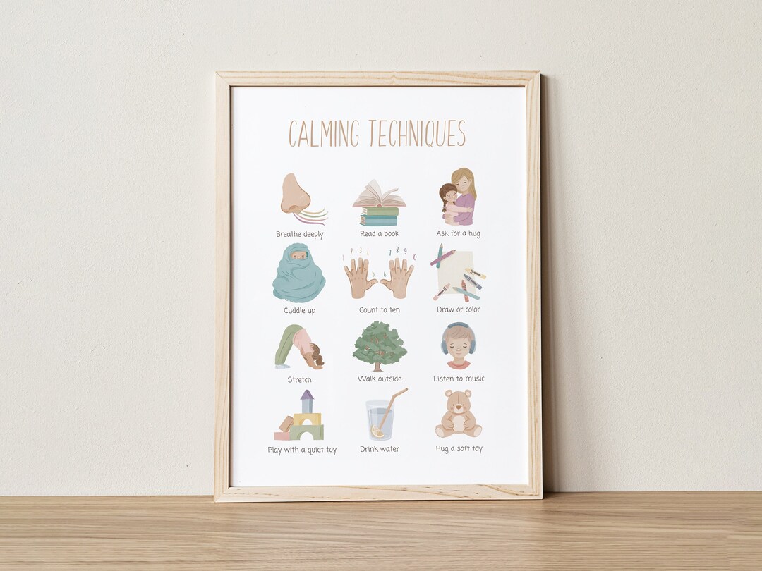 Calm Corner Print, Calming Strategies, Feelings Poster, Montessori ...