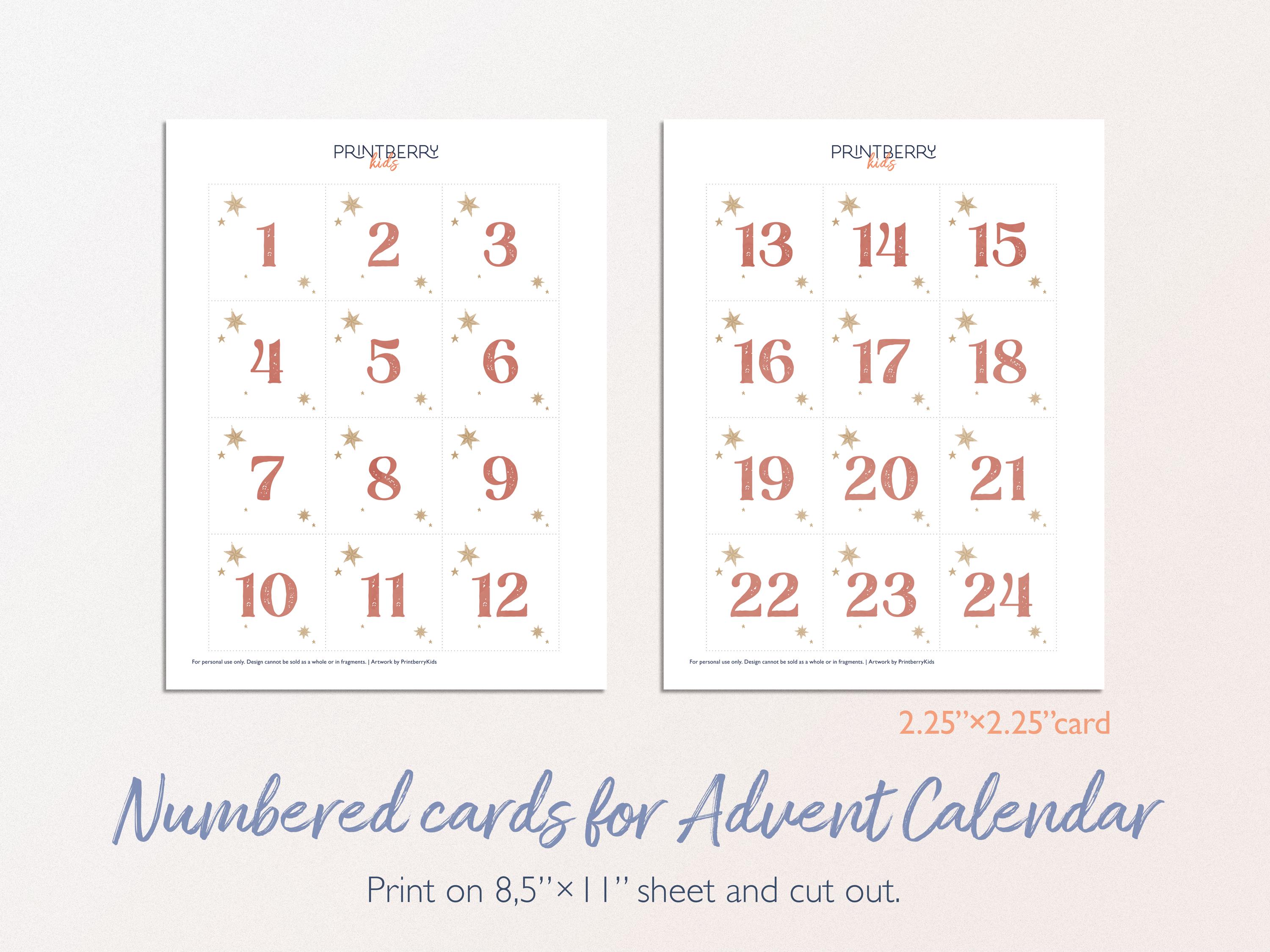 Editable Advent Calendar Activity Cards, Christmas Countdown, Kids ...
