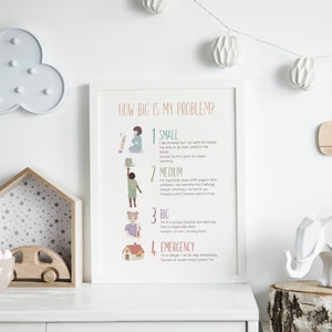 How Big is My Problem, Size of the Problem Poster, Feelings Chart, Self ...