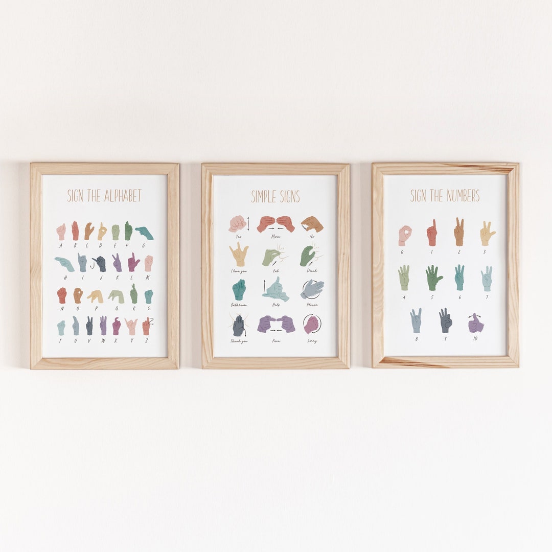 ASL Alphabet Poster: Boho Classroom Decor (digital Download) - Etsy