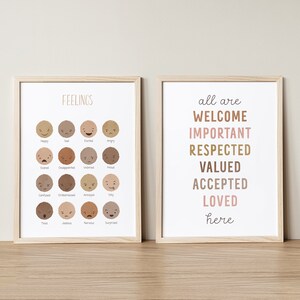 Diversity Art Set of 8, We Believe Sign, You Matter, All Are Welcome ...