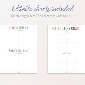 Editable Kids Routine Chart, Daily Routine Cards, Daily Rhythm, Chore ...