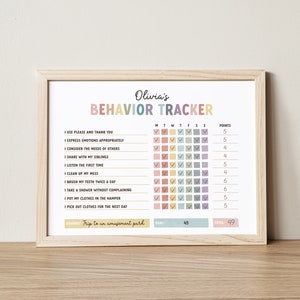 Editable Kids Behavior Chart, Custom Reward Chart Template, Good ...