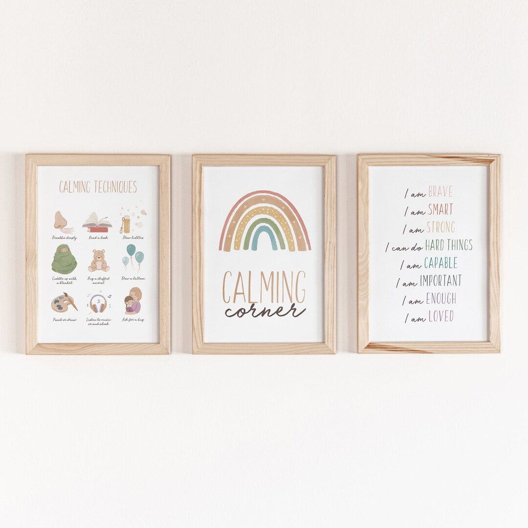 Calming Corner Wall Art: Affirmations & Strategies (digital Download ...