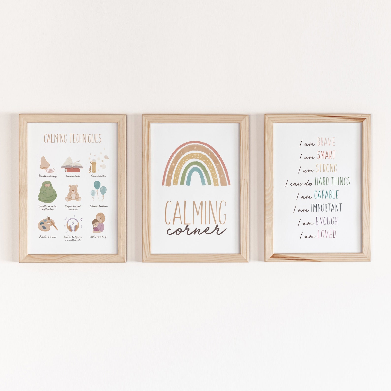 Calming Corner Wall Art: Affirmations & Strategies (digital Download ...