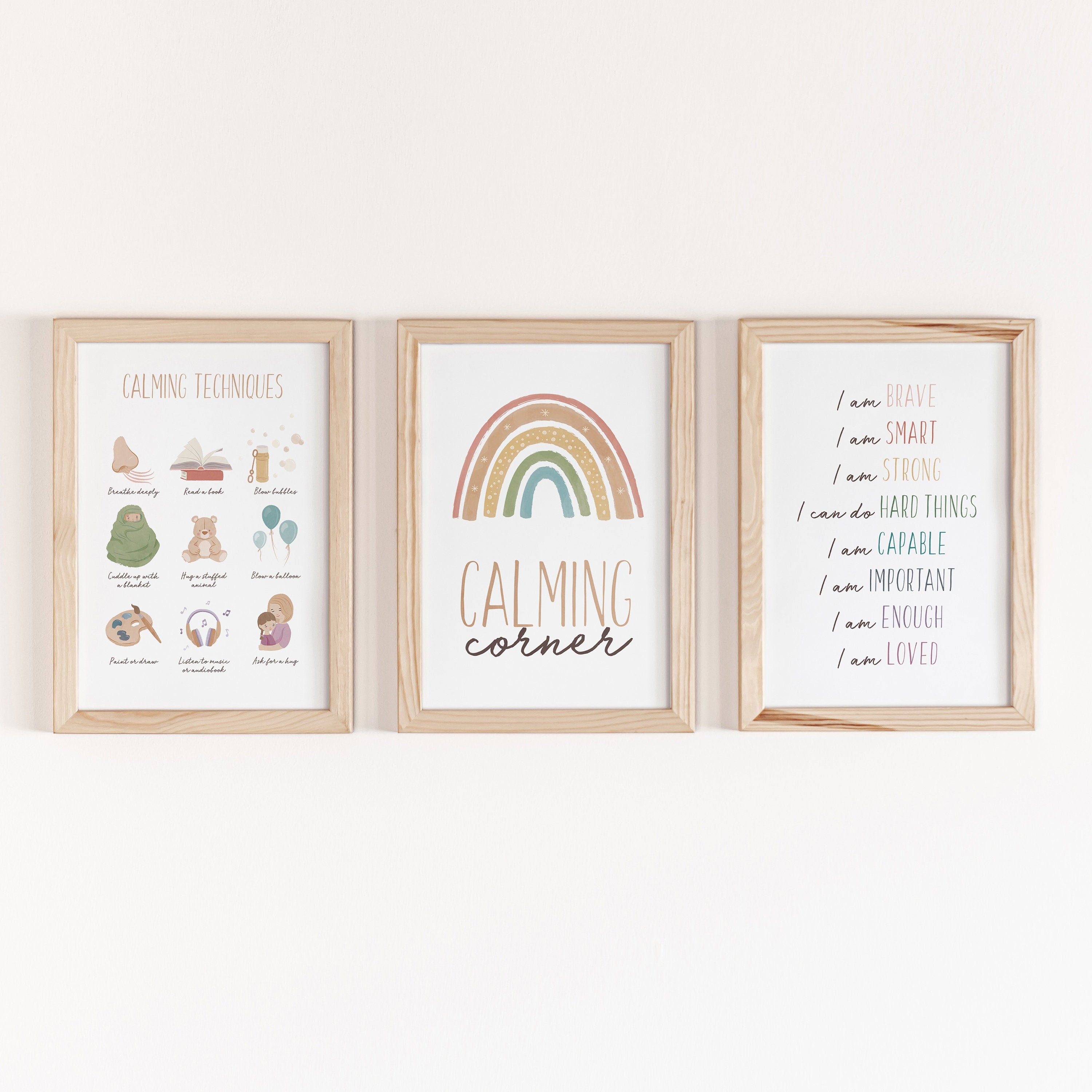 Calming Corner Wall Art: Affirmations & Strategies (digital Download ...
